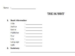 The Hobbit- homework activity | Teaching Resources