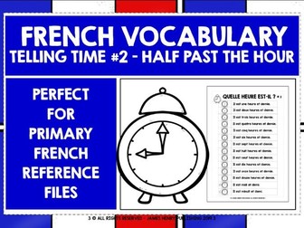 FRENCH TELLING TIME DOMINOES | Teaching Resources