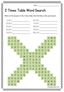 Times Table Word Searches | Teaching Resources