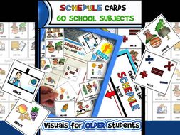 Schedule/Class Subject Cards (Upper Elementary/Middle School) 5 Pages ...