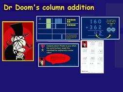 Column addition for Year 3 featuring Dr Doom! | Teaching Resources