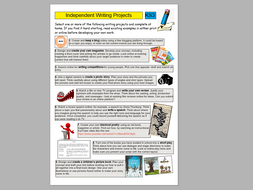 KS3 Independent Writing Projects | Teaching Resources