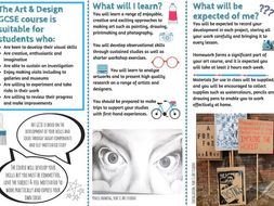Art GCSE options leaflet for students | Teaching Resources