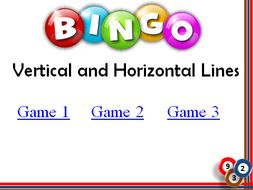 BINGO: Vertical and Horizontal Lines | Teaching Resources