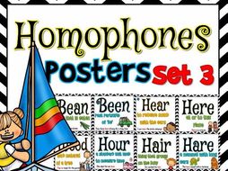 Homophone Posters: Set 3 (42 Posters Including Knows / Nose) | Teaching ...