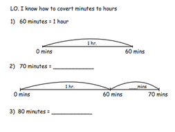 Converting Time Hours and Minutes Differentiated | Teaching Resources