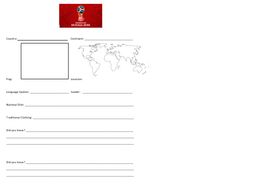 Simple Country Fact Sheet | Teaching Resources