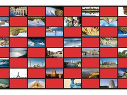 Vacation and Sightseeing Spots Spanish Legal Size Photo Checkerboard ...