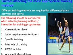 GCSE PE: Physical Training, Principles of Training (Component 1 ...