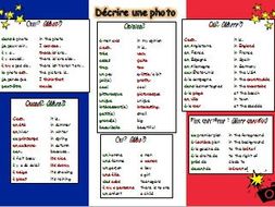 Describing a photo in French (Year 7) | Teaching Resources