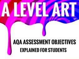 ART. AQA A level Art Assessment Objectives Explanation for Students ...