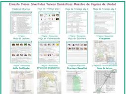 Household Chores and Cleaning Supplies Spanish Unit Bundle | Teaching ...