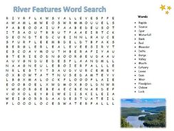 River Features Word Search | Teaching Resources