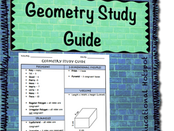 Geometry Study Guide | Teaching Resources