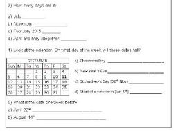 Measurement: Time (Days, Months and years) | Teaching Resources