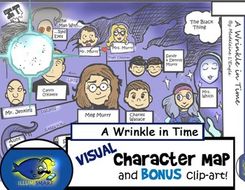 "A Wrinkle in Time" Visual Character Map with BONUS Clip-Art ...