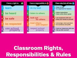 Classroom Rights, Responsibilities and Rules | Teaching Resources