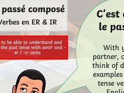 Passé Composé (Avoir + ER/IR verbs) | Teaching Resources