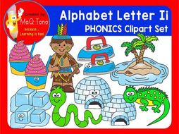 Alphabet Letter Ii Phonics Clipart Set | Teaching Resources