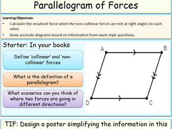 Resolving Vectors and Resultant Forces | Teaching Resources