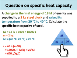 GCSE Physics: Specific Heat Capacity | Teaching Resources