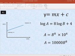 Log and Ln graphs for A Level Physics | Teaching Resources