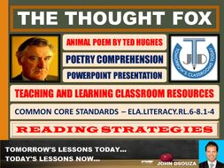 THE THOUGHT FOX BY TED HUGHES - ANIMAL POEM - POWERPOINT PRESENTATION ...
