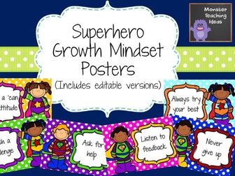 Superhero Growth Mindset Display Bundle | Teaching Resources
