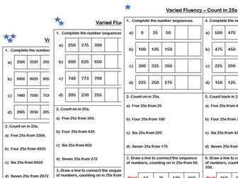 White Rose Maths - Year 4 - Place Value - Count in 25s (Varied Fluency ...