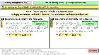 Expanding and factorising COLLECTION (Bundle) | Teaching Resources