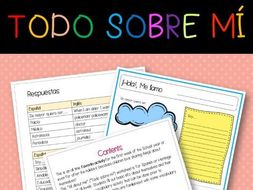 All about me (Spanish) - Todo sobre mi (Español), Back to School ...