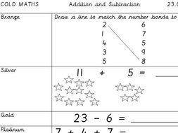 Pre-assessment - Maths addition and subtraction | Teaching Resources