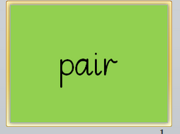 Read Write Inc (RWI) Green & alien words for SET 2 sounds: air, ar, igh ...