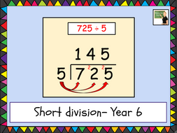 Maths- Short division method- Year 6- interpreting remainders in ...