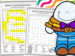 Nursery Rhymes Word Search Activity | Teaching Resources