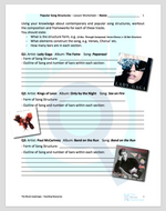 Popular Song Structures - FULL LESSON | Teaching Resources