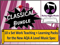 AQA A Level Music CLASSICAL Bundle | Teaching Resources
