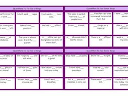 Quantifiers Legal Size Text Tic-Tac-Toe-Bingo Game | Teaching Resources