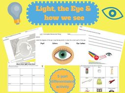 Science - Light and the Eye, How we see, KS1 worksheets | Teaching ...