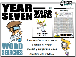Year 7 Science Word Searches | Teaching Resources