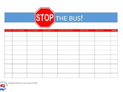 Stop the Bus Story Elements Game | Teaching Resources