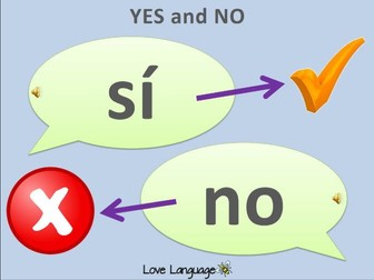 Greetings and saying "yes" and "no" in Spanish Bundle | Teaching Resources