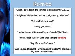 Romeo and Juliet Key Quotes | Teaching Resources