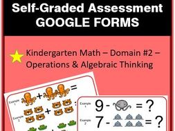 Distance Learning Self-Graded Assessment Kindergarten Math -Addition ...