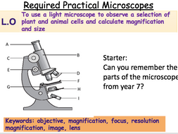 Microscopy required practical AQA | Teaching Resources