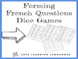 Forming French Questions - 9 Dice Games - Jeux de Dés | Teaching Resources