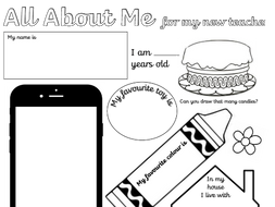 ALL ABOUT ME new starter/transition | Teaching Resources
