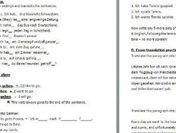 GCSE German tenses practice and translation worksheet | Teaching Resources