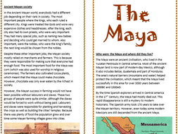 The Ancient Maya fact planning | Teaching Resources
