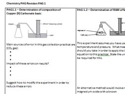 Y12 OCR Chemistry PAG Revision (PAGs 1-5) | Teaching Resources